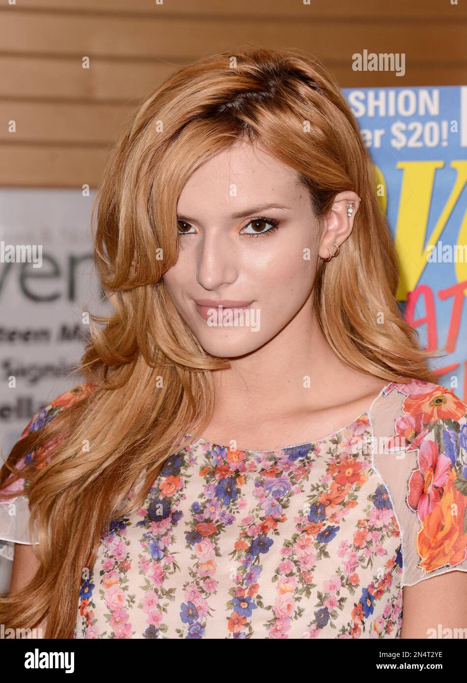 Actress Bella Thorne arrives at her Seventeen magazine cover signing at Barnes and Noble on ...