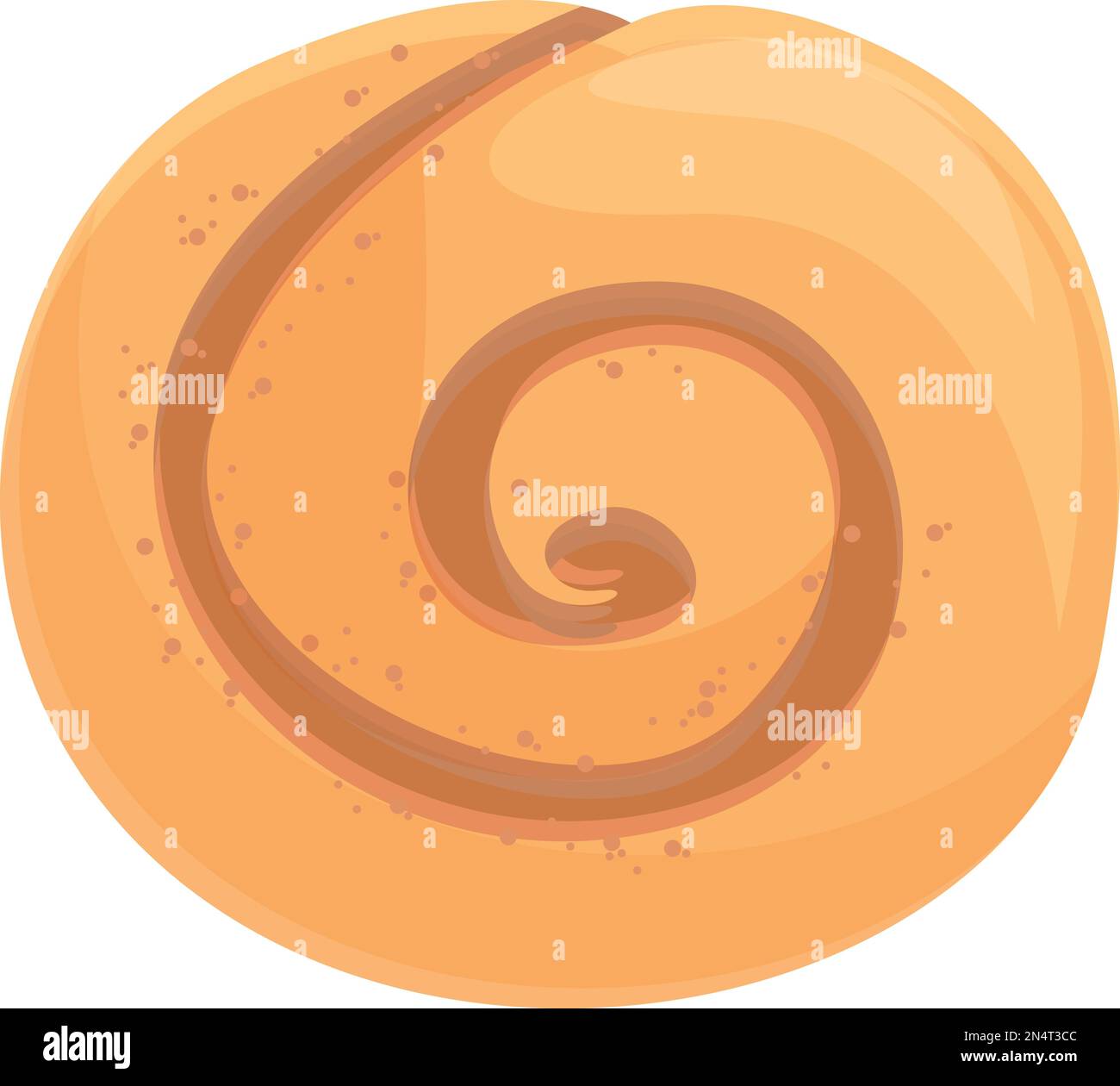 Cake cinnamon roll bun icon cartoon vector. Pastry food. Sugar menu ...