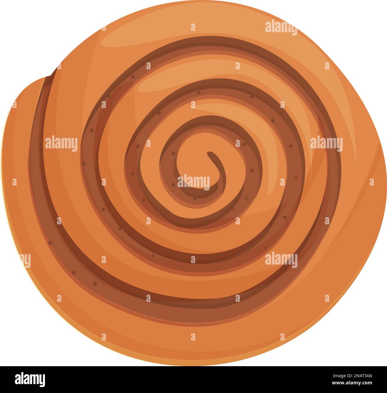 Cinammon swirl icon cartoon vector. Roll bun. Sweet cake Stock Vector ...