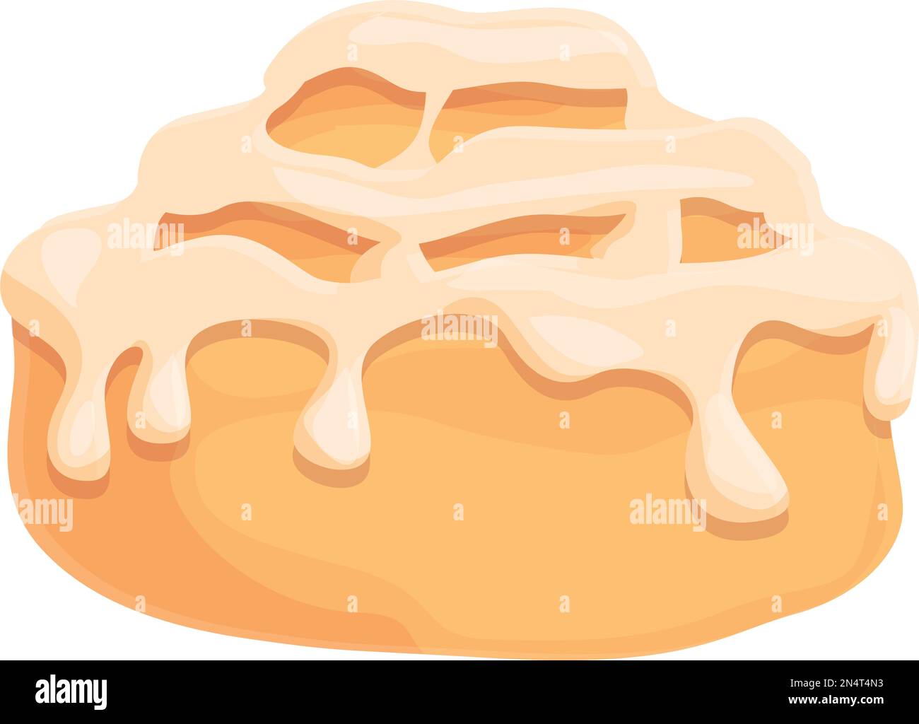 Cinamon roll bun icon cartoon vector. Pastry food. Sweet bakery Stock ...