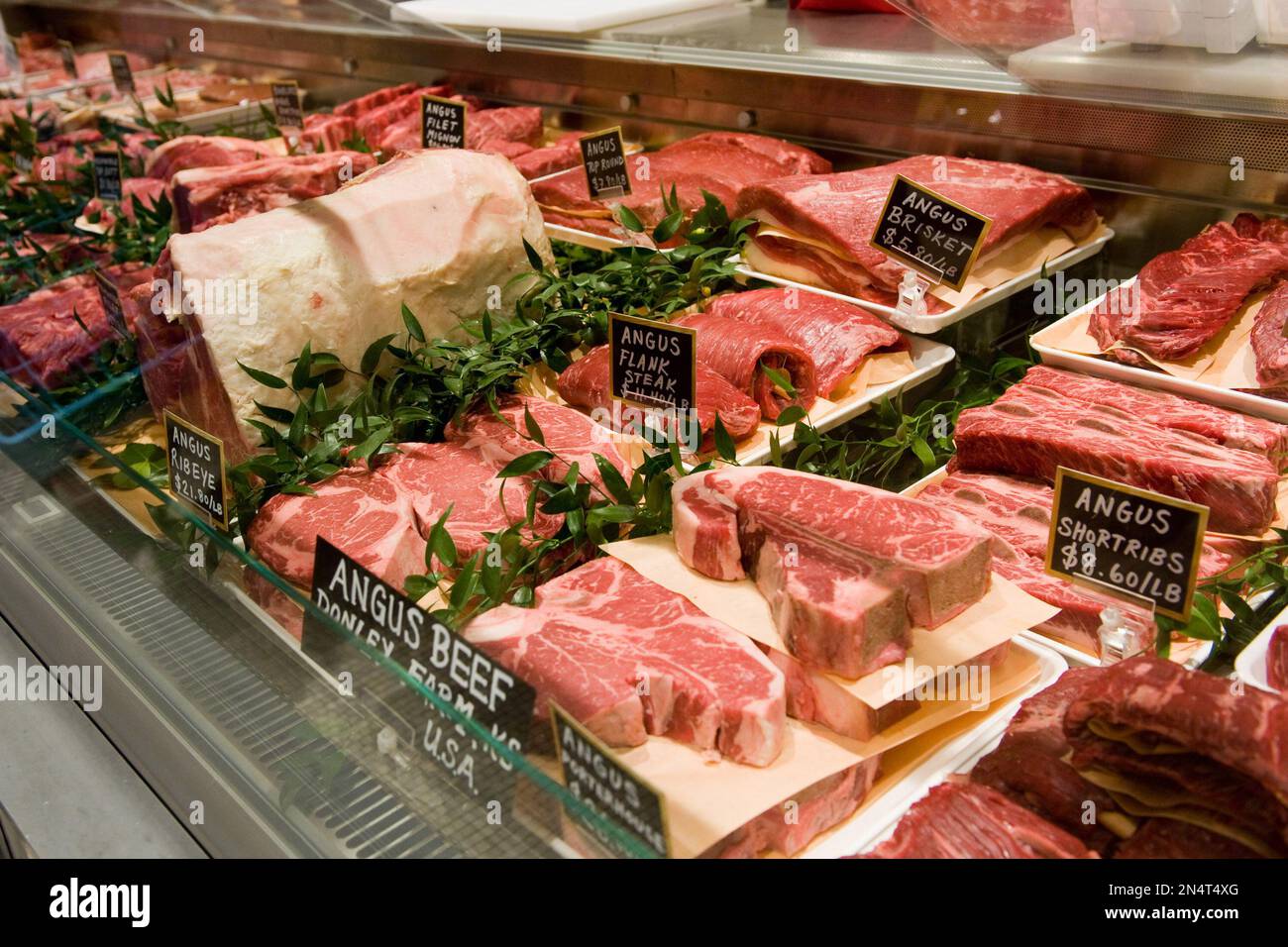 FILE - This Aug 31, 2010 file photo shows prime cuts of meat at the ...