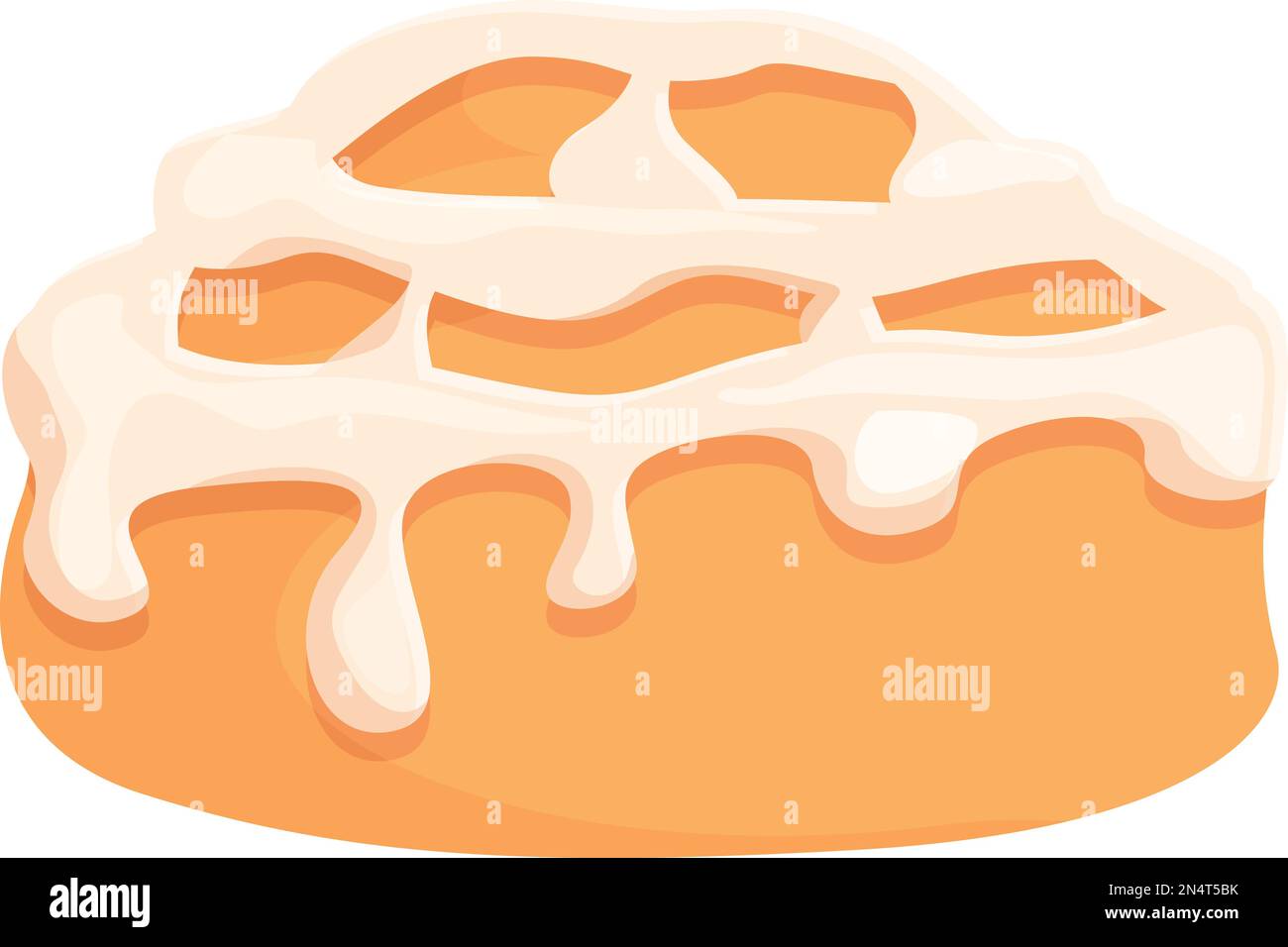 Cinnabon roll bun icon cartoon vector. Pastry food. Sweet cake Stock ...