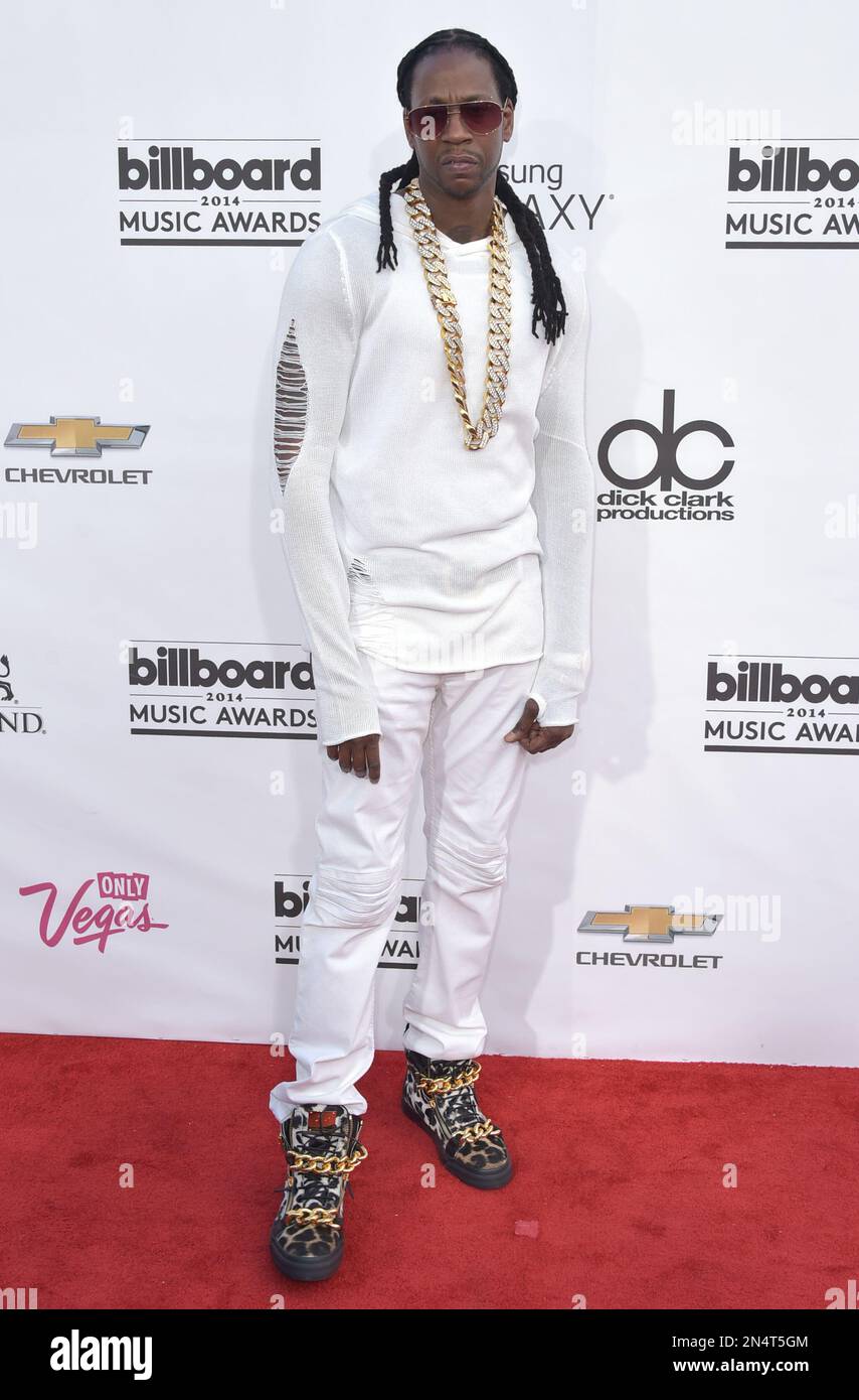 FILE - This May 18, 2014 file photo shows rapper 2 Chainz in white at ...