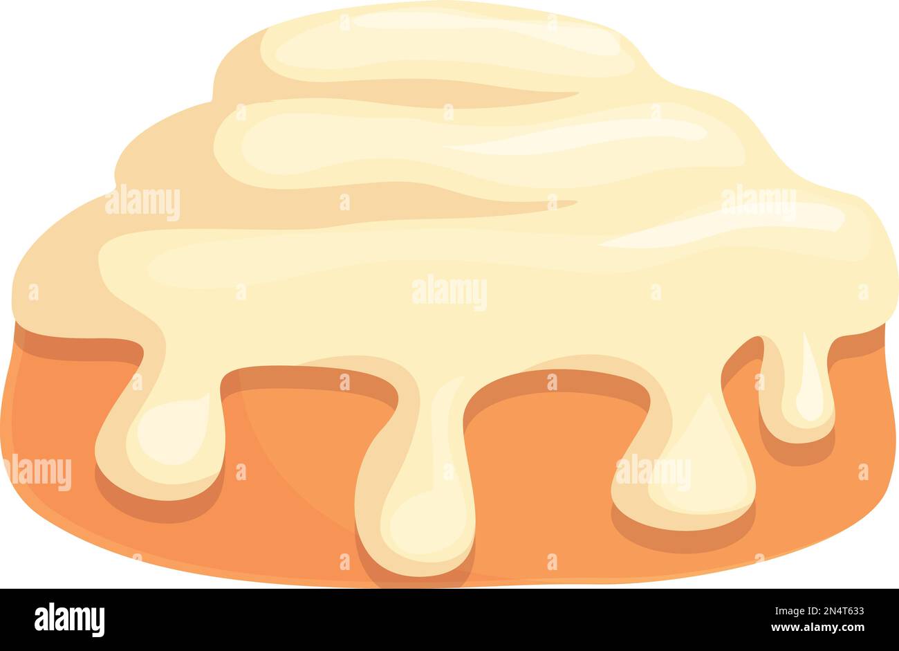 Natural cinnamon roll bun icon cartoon vector. Swirl food. Sweet sugar ...