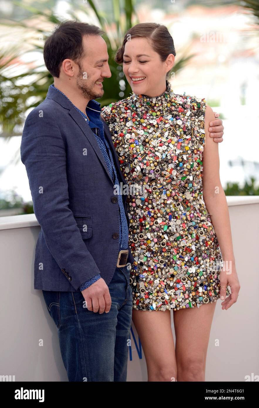 Actors Fabrizio Rongione and Marion Cotillard during a photo call for ...