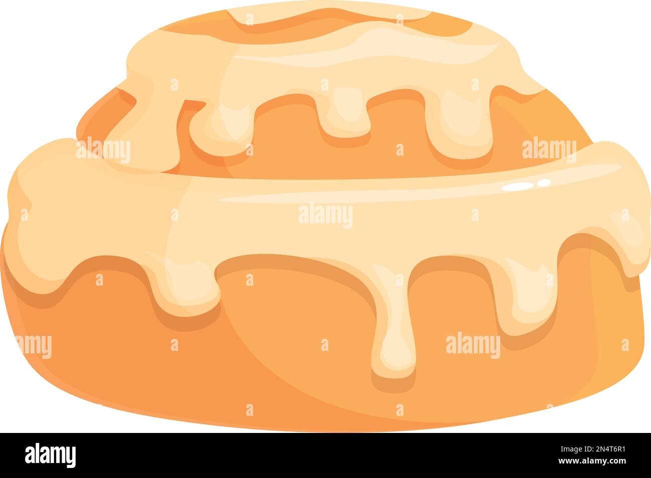 Baked cinnamon roll bun icon cartoon vector. Sugar menu. Coffee cuisine ...