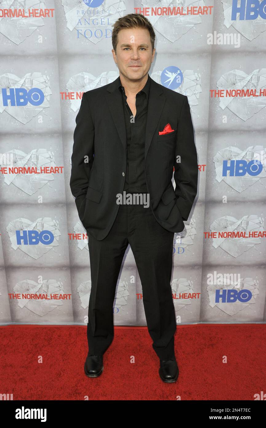 Aaron McPherson arrives at the LA Premiere of "The Normal Heart" held ...