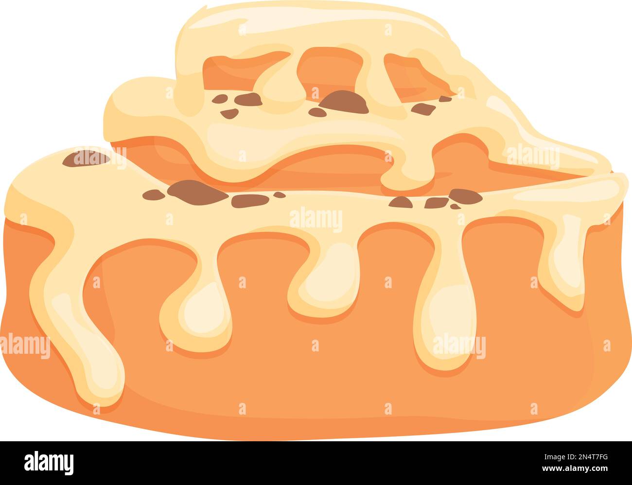 Meal cinnamon roll bun icon cartoon vector. Pastry food. Cake menu ...