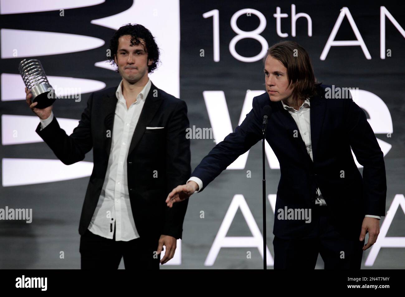 Brothers Vegard and Bard Ylvisaker of the comedic rock back Yvlis ...