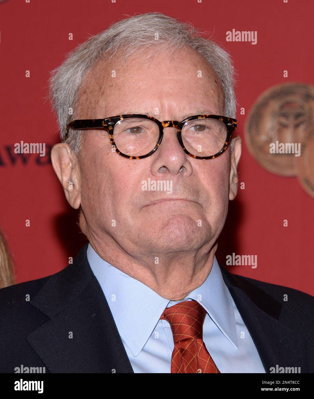 Former NBC news anchor Tom Brokaw poses with his award at the 73rd ...