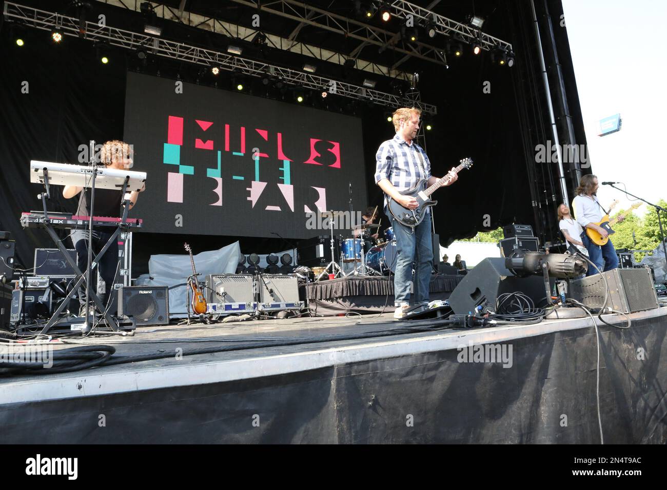 Jake Snider with Minus the Bear performing at Party in the Park on ...
