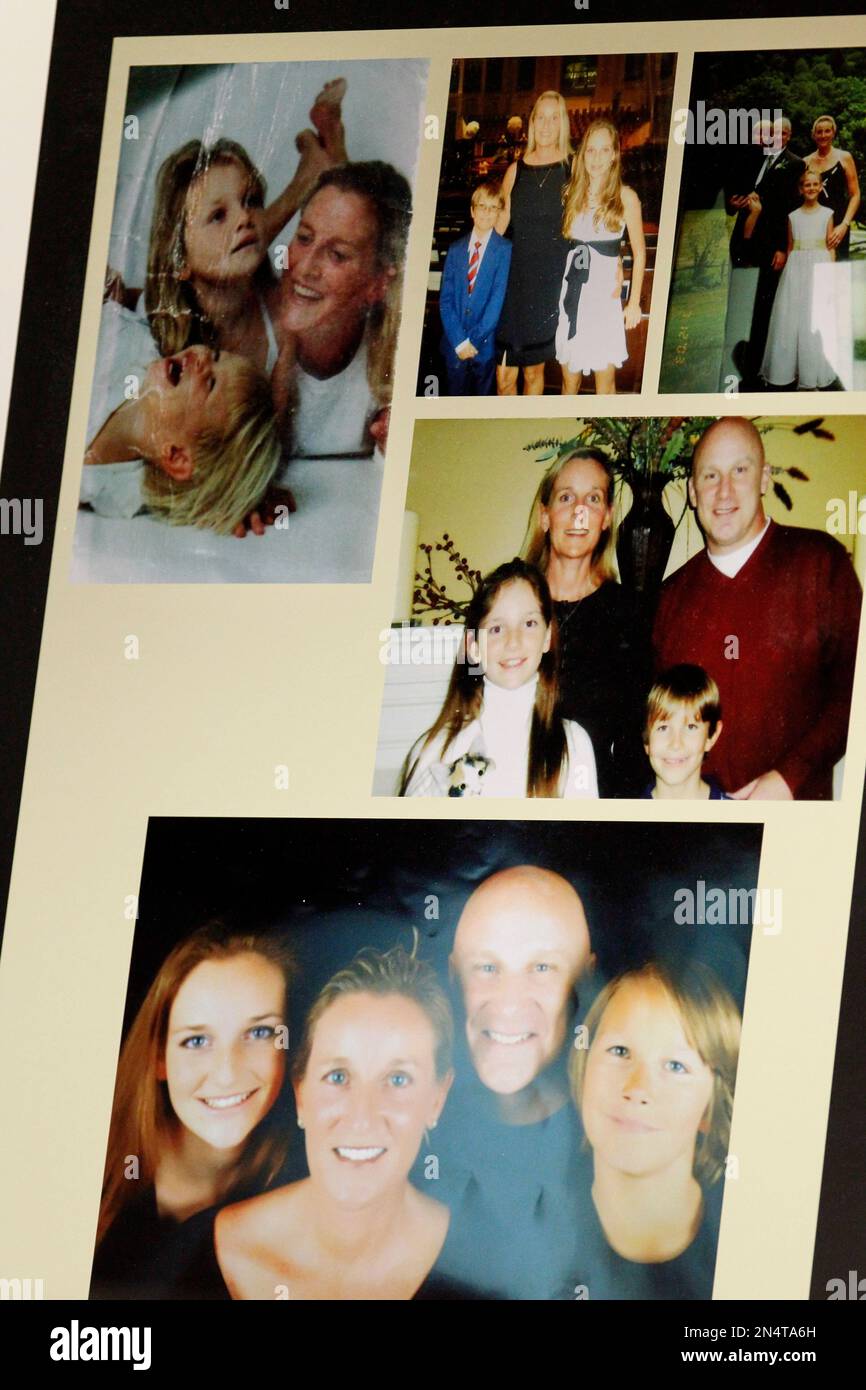 Defense attorney Jennifer Spradley shows the jury family photos as she ...