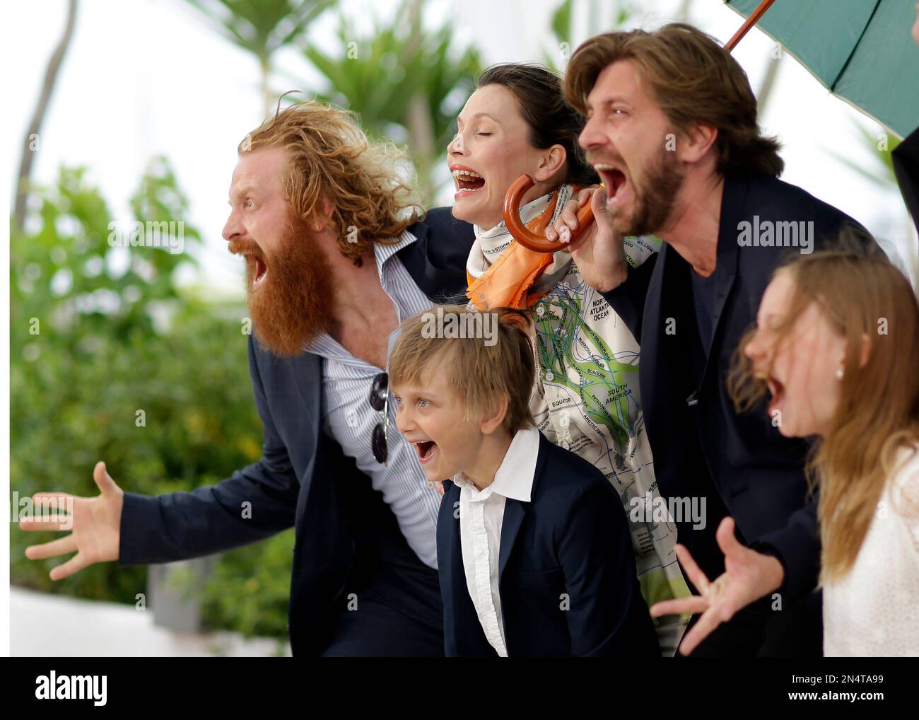 From left, actor Kristofer Hivju, actor Vincent Wettergren, actress ...