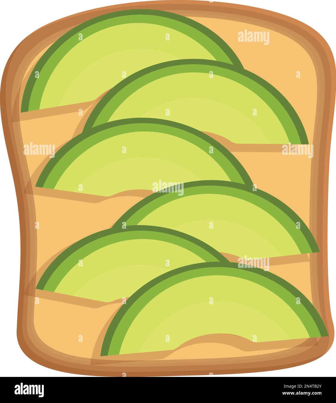 Cook avocado toast icon cartoon vector. Food meal. Vegan piece Stock ...