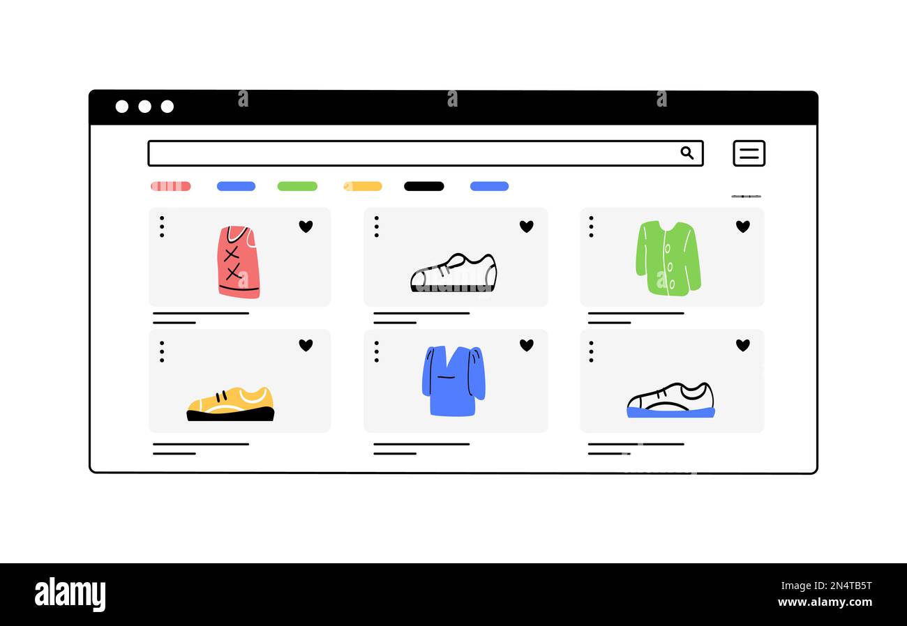 Online store design for pc Stock Vector Image & Art - Alamy