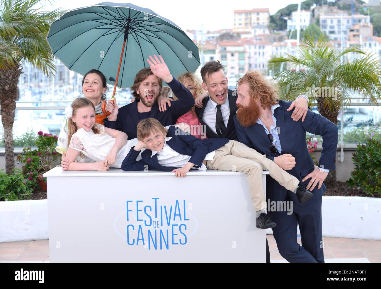 From left, Lisa Loven Kongsli, Clara Wettergren, director Ruben Ostlund ...
