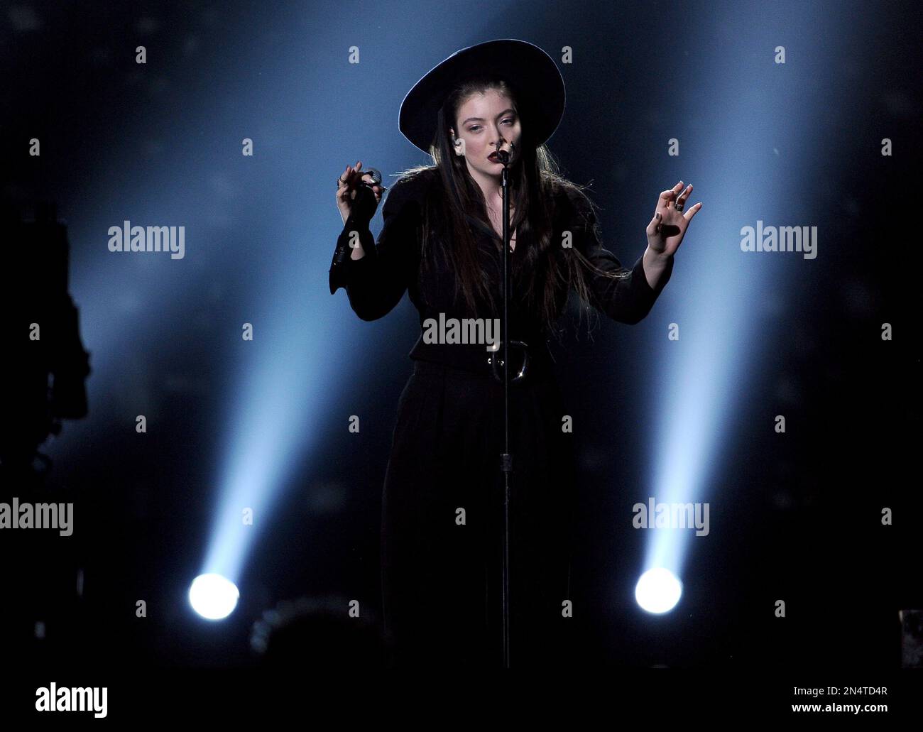 Lorde performs on stage at the Billboard Music Awards at the MGM Grand ...
