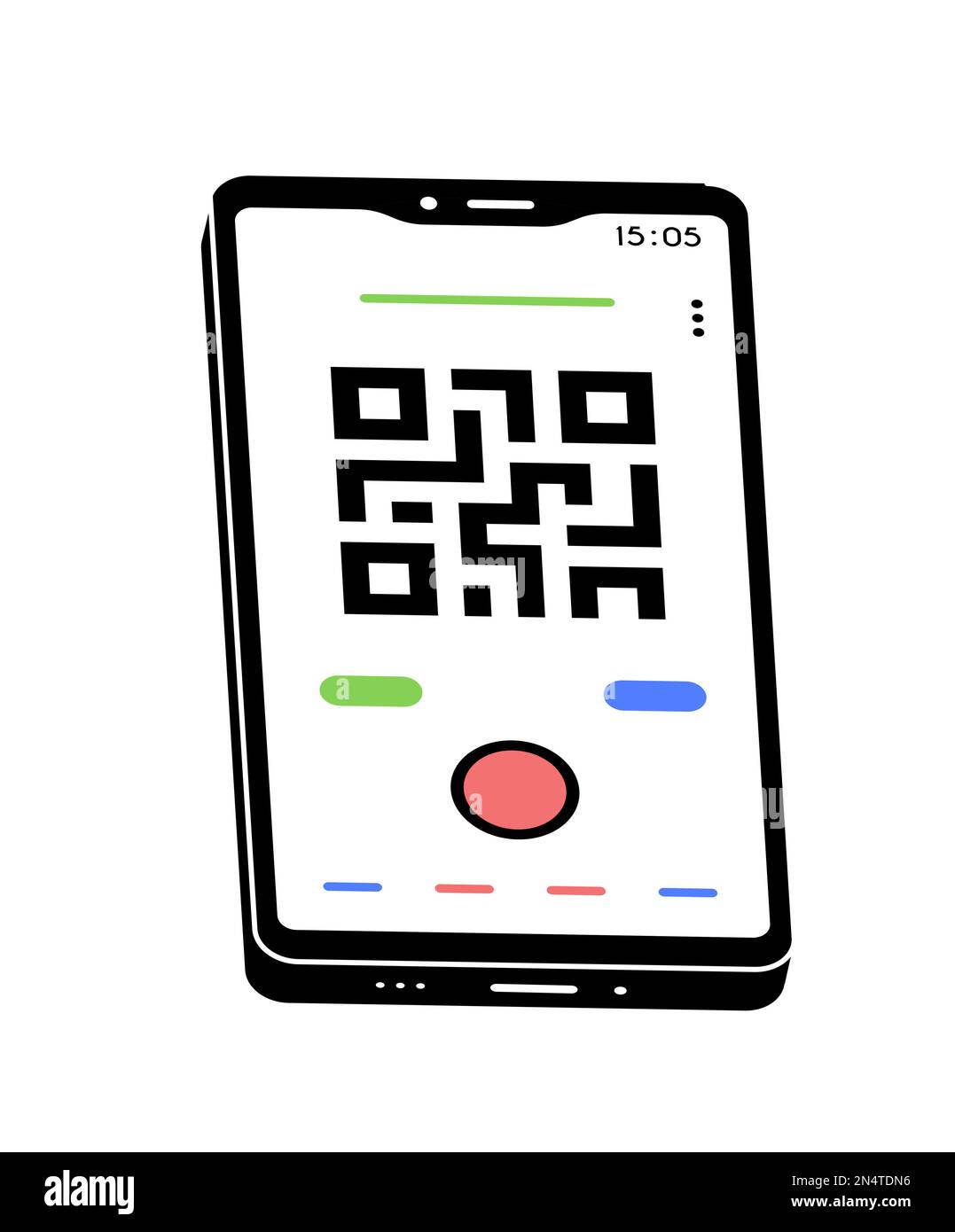 Qr Code Design For Smartphone Stock Vector Image And Art Alamy