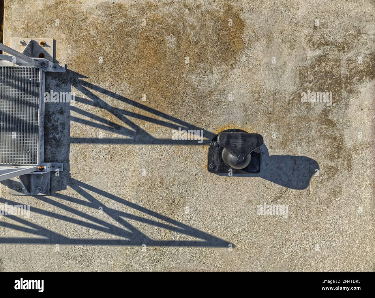 Equipment and parts of a ferry port Stock Photo - Alamy