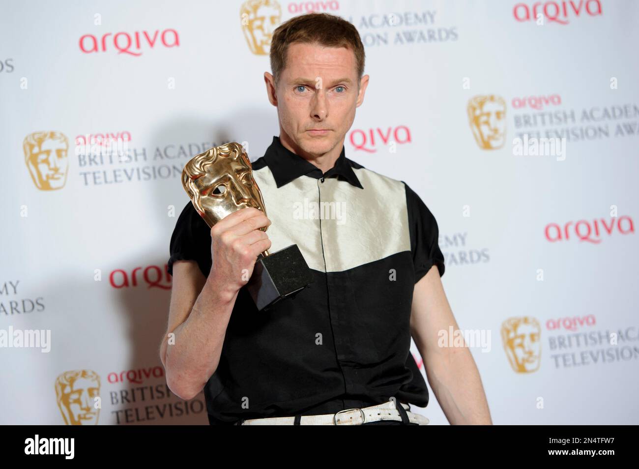 British actor Sean Harris poses with his award Best Leading Actor at ...