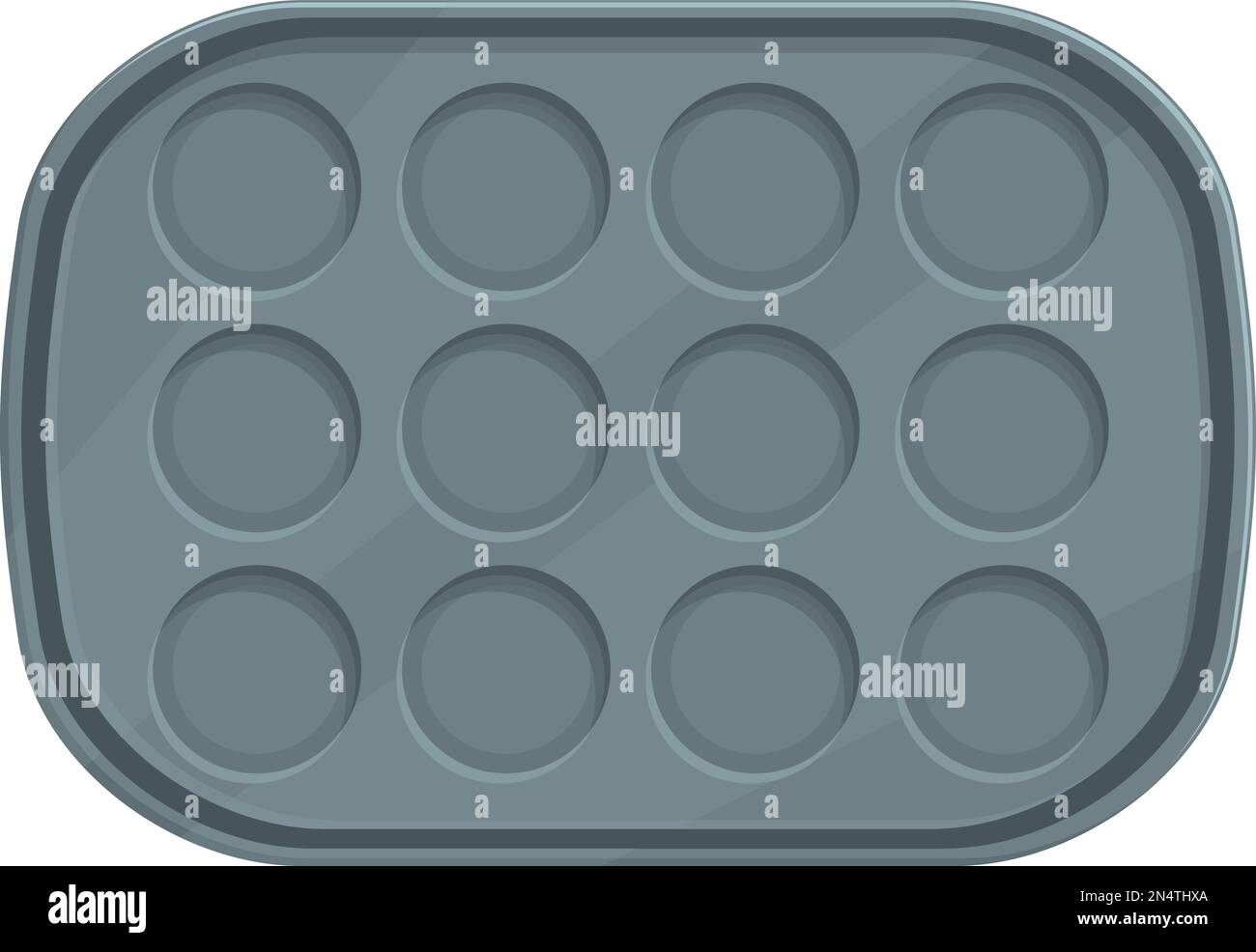 Steel bakeware icon cartoon vector. Kitchen pan. Cooking stuff Stock ...