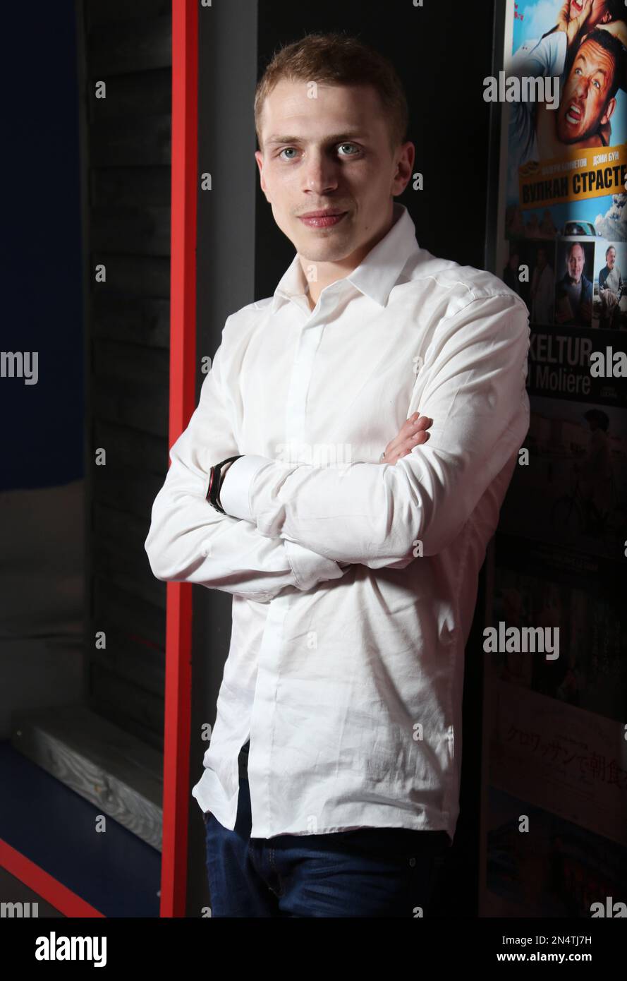 Kevin Azais poses for a portrait for the film Les Combattents at the ...