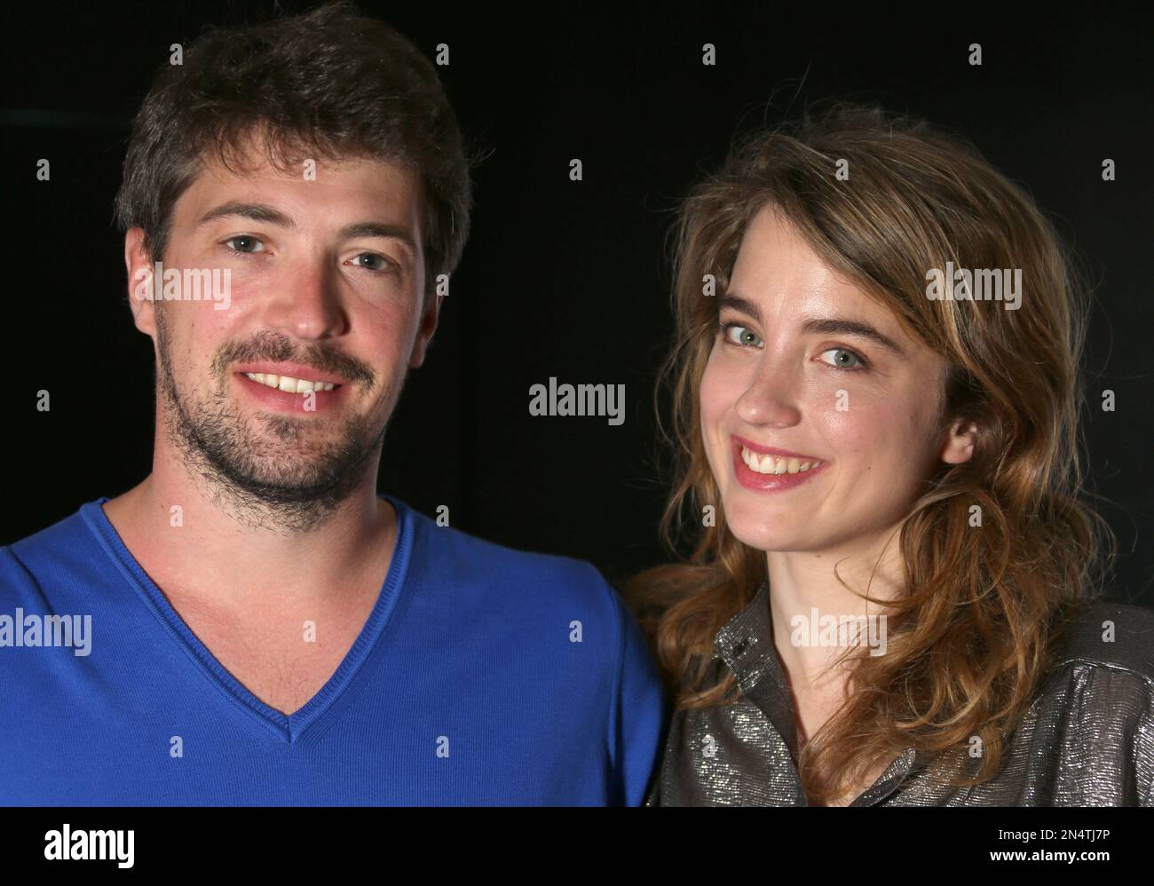 Writer/director Thomas Cailley and actress Adele Haenel pose for a ...