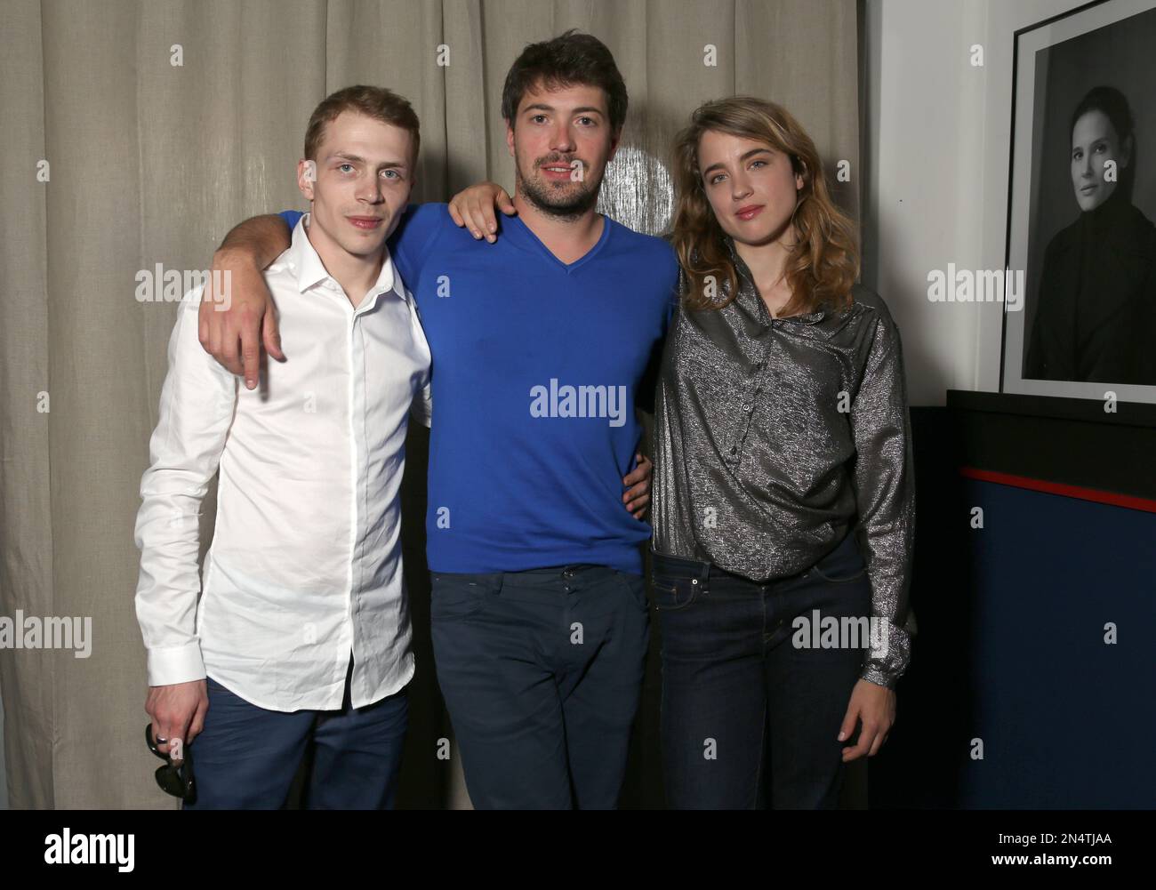 From left, actor Kevin Azais writer/director Thomas Cailley and actress ...