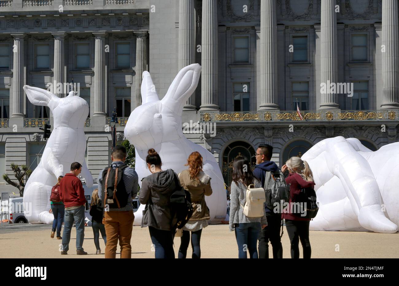Australian artist Amanda Parer's installation 'Intrude,' featuring five ...