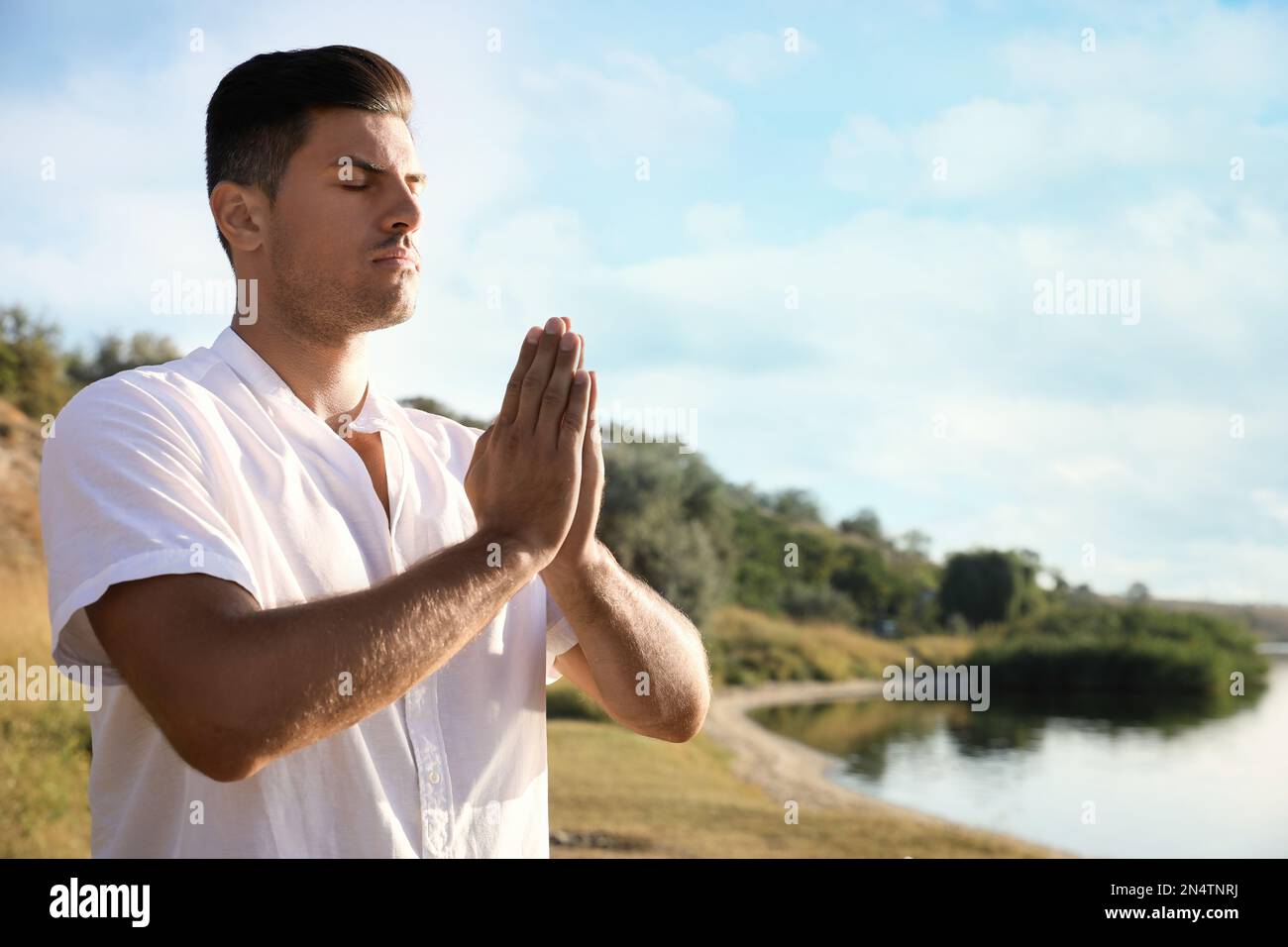 Man near river hi-res stock photography and images - Alamy