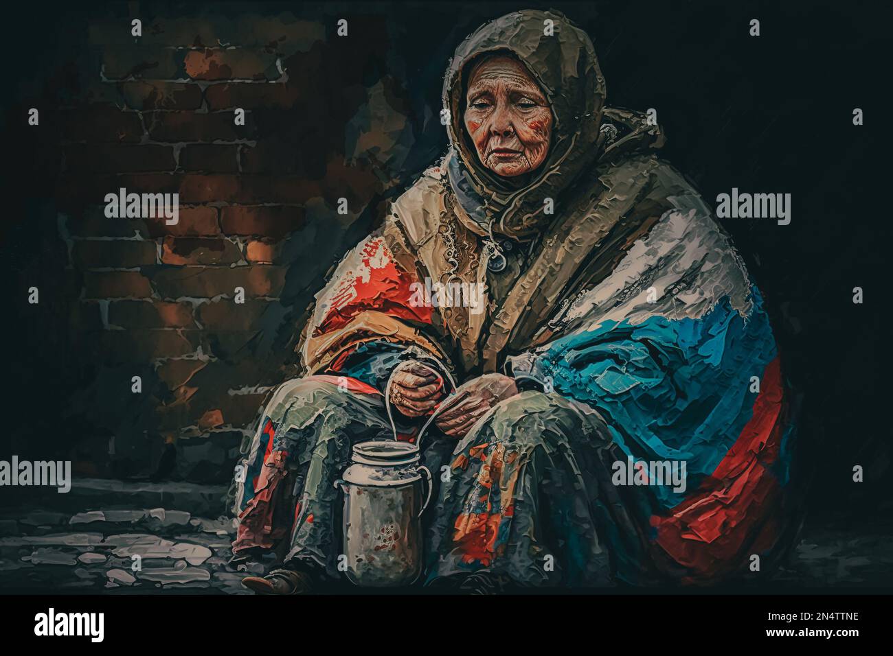 Person in old torn clothes hi-res stock photography and images - Alamy