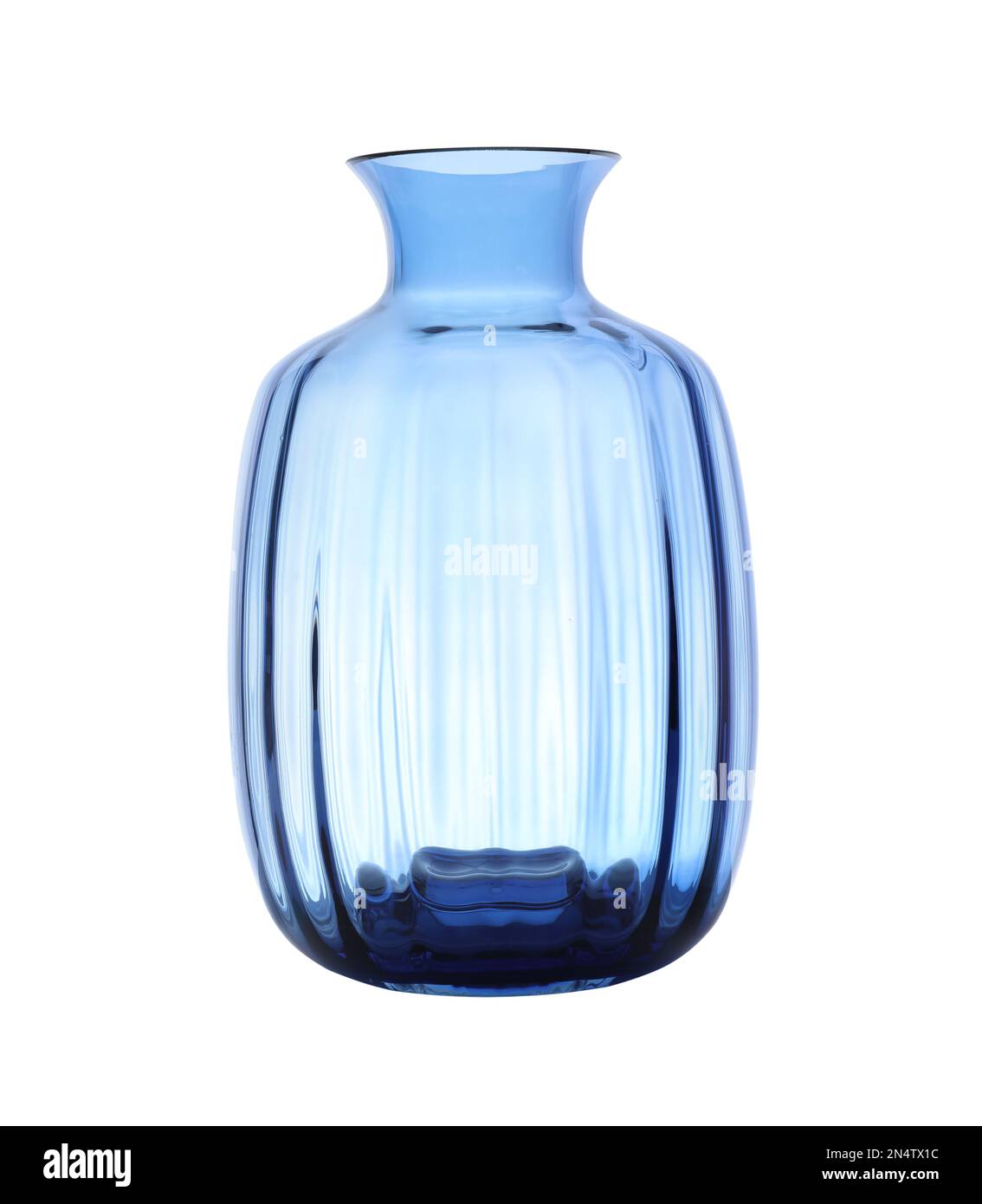 Stylish empty glass vase isolated on white Stock Photo - Alamy