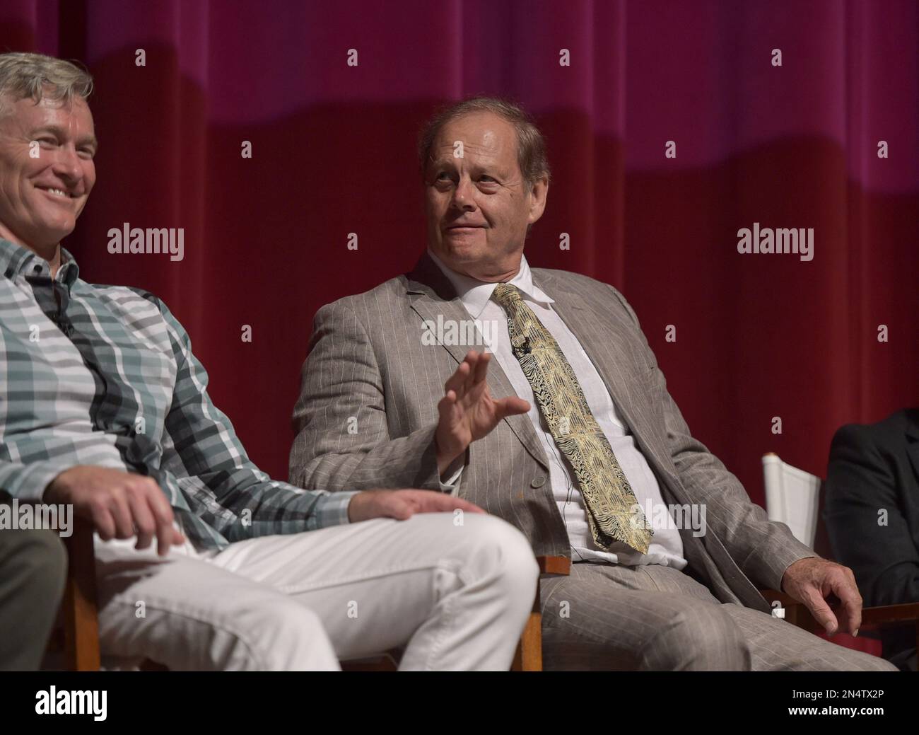 John Rice, left, and Bruce Beresford participate in a panel at the ...