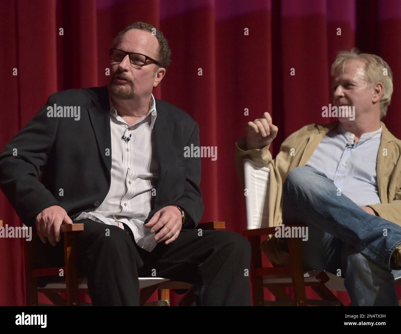Derek R. Hill, left, and Francis Kenny participate in a panel at the ...