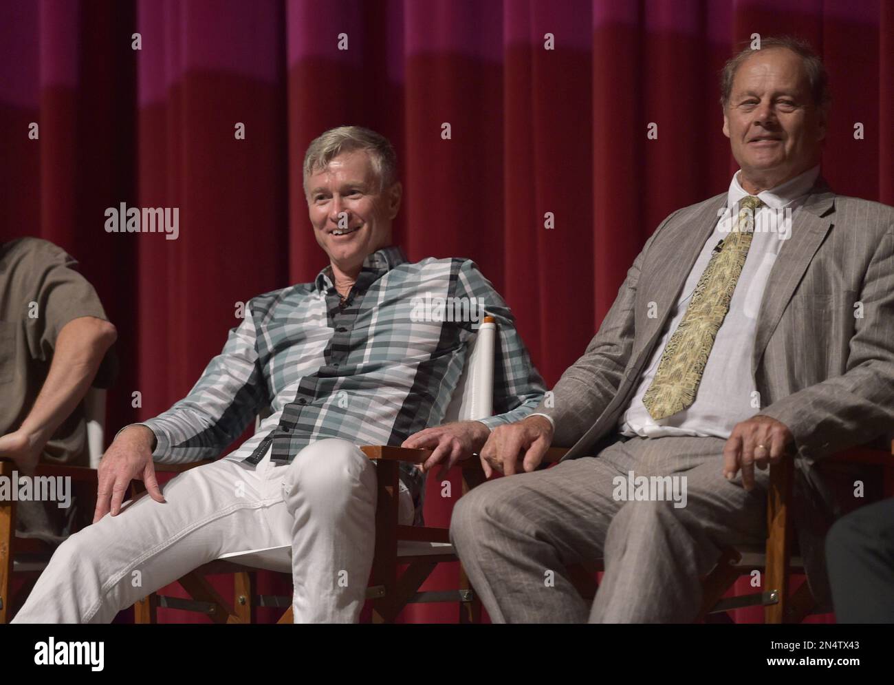 John Rice, left, and Bruce Beresford participate in a panel at the ...