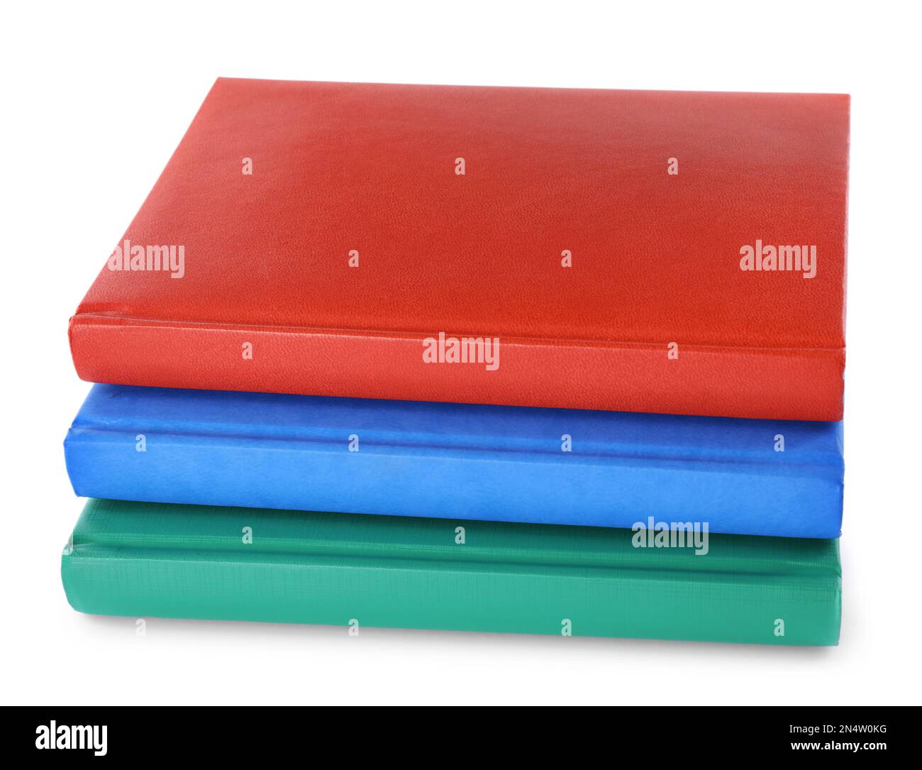 Stack of colorful notebooks isolated on white Stock Photo - Alamy