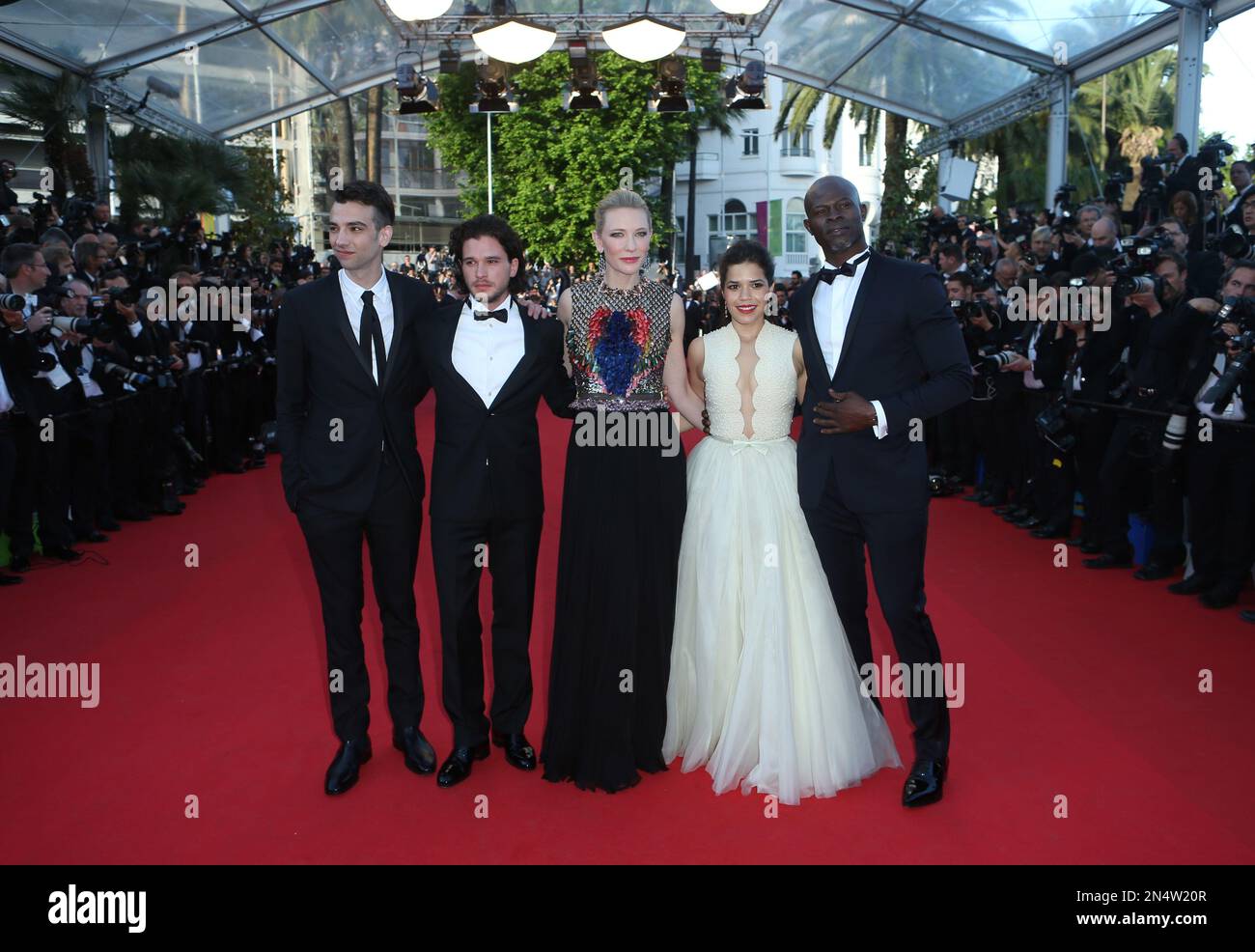 From left, actors Jay Baruchel, Kit Harrington, Cate Blanchett, America ...