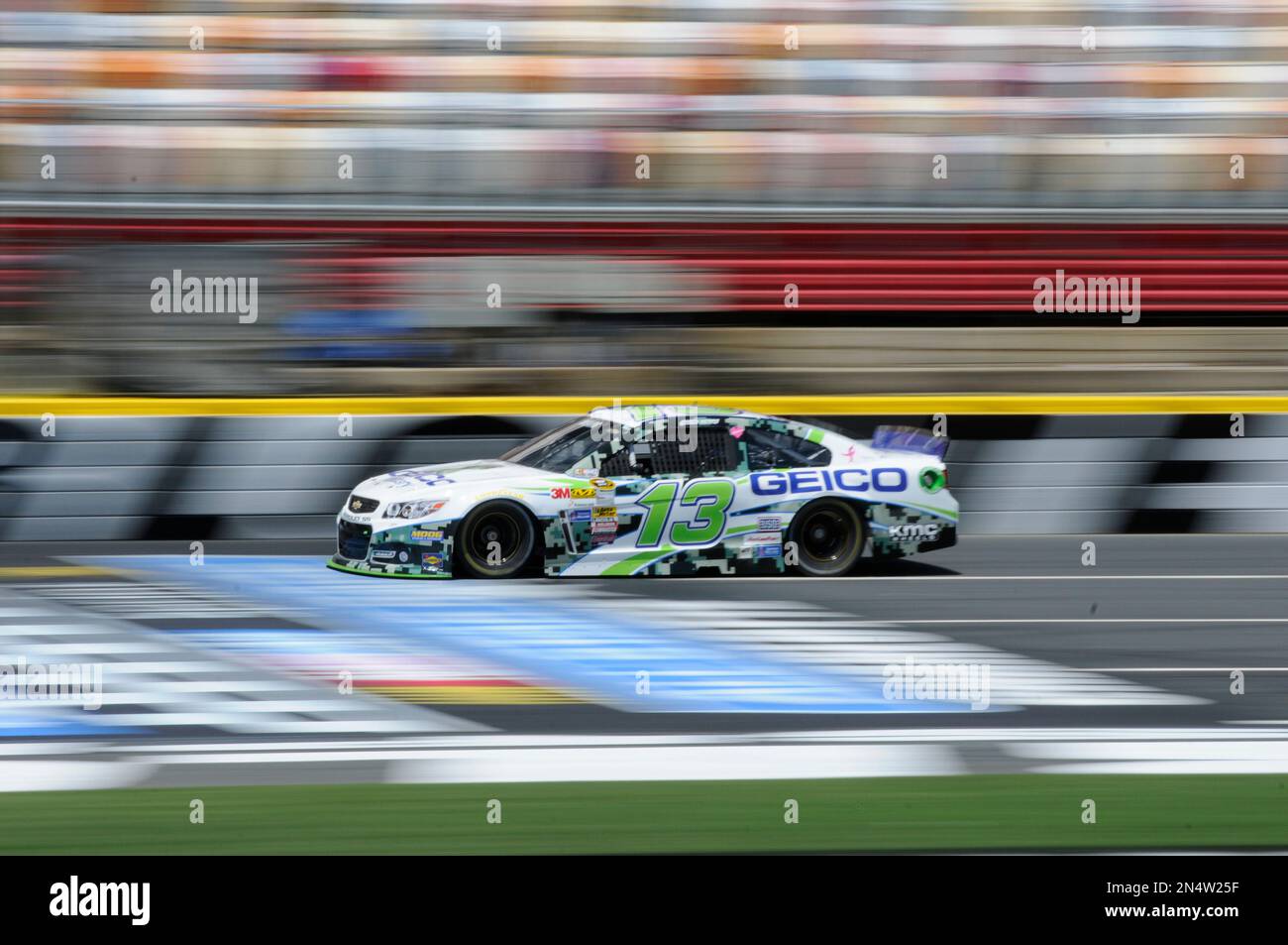 Casey Mears drives his car during practice for tonight's NASCAR Sprint ...