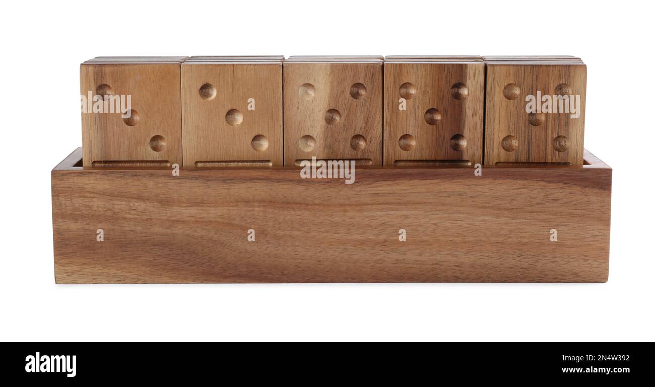 Set of domino tiles isolated on white Stock Photo - Alamy