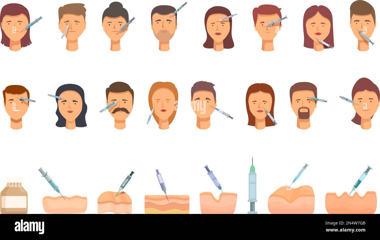 Skin botox injection vector hi-res stock photography and images - Alamy