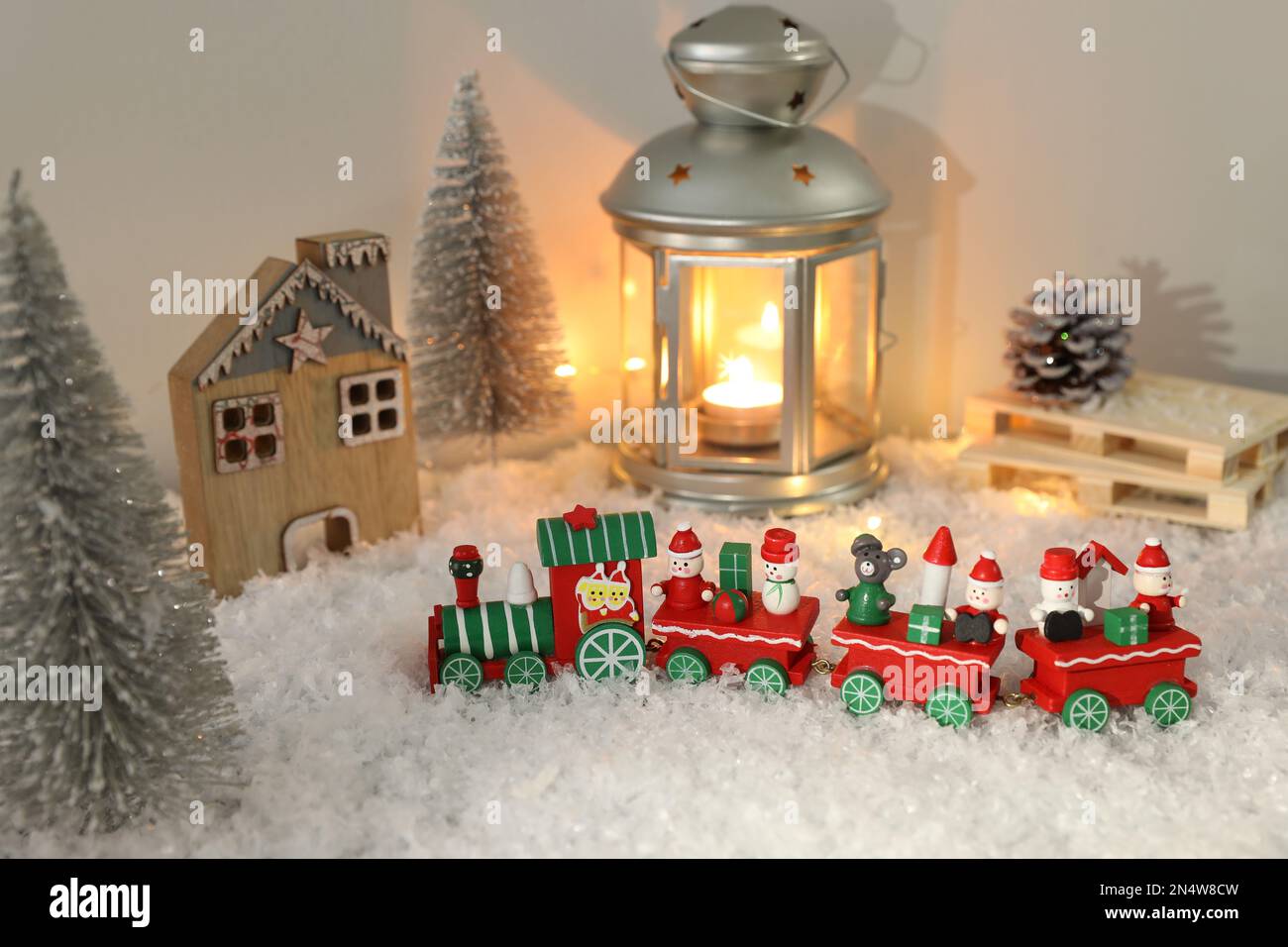New snow train and the house hi-res stock photography and images - Alamy