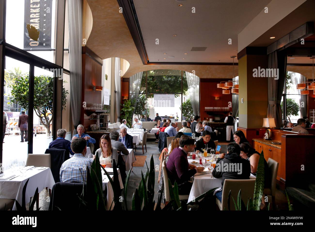 The lunch crowd at One Market restaurant which is inside Super Bowl ...