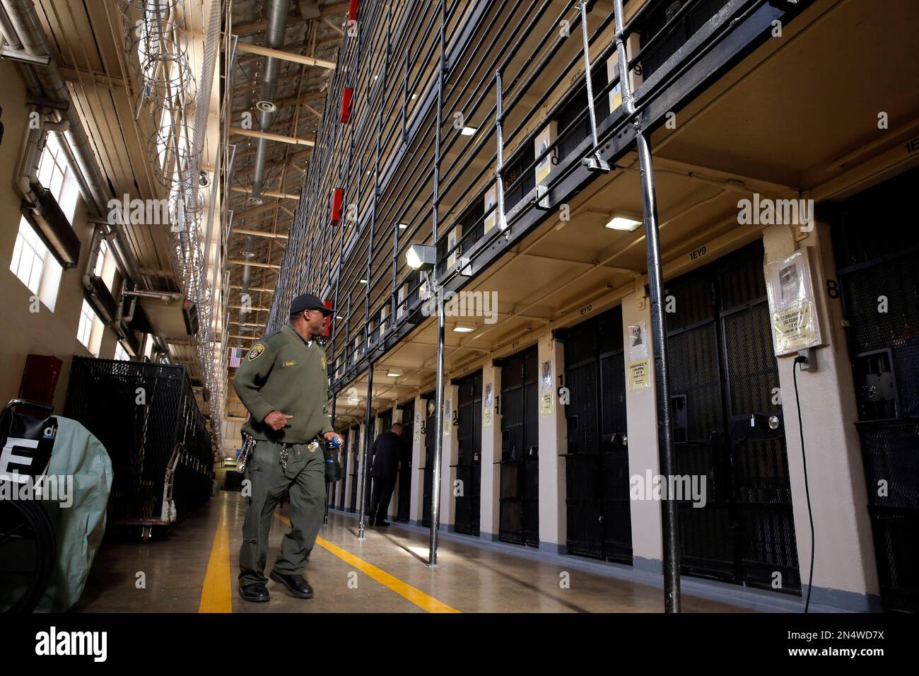 The cells of condemned prisoners in East Block on death row at San ...