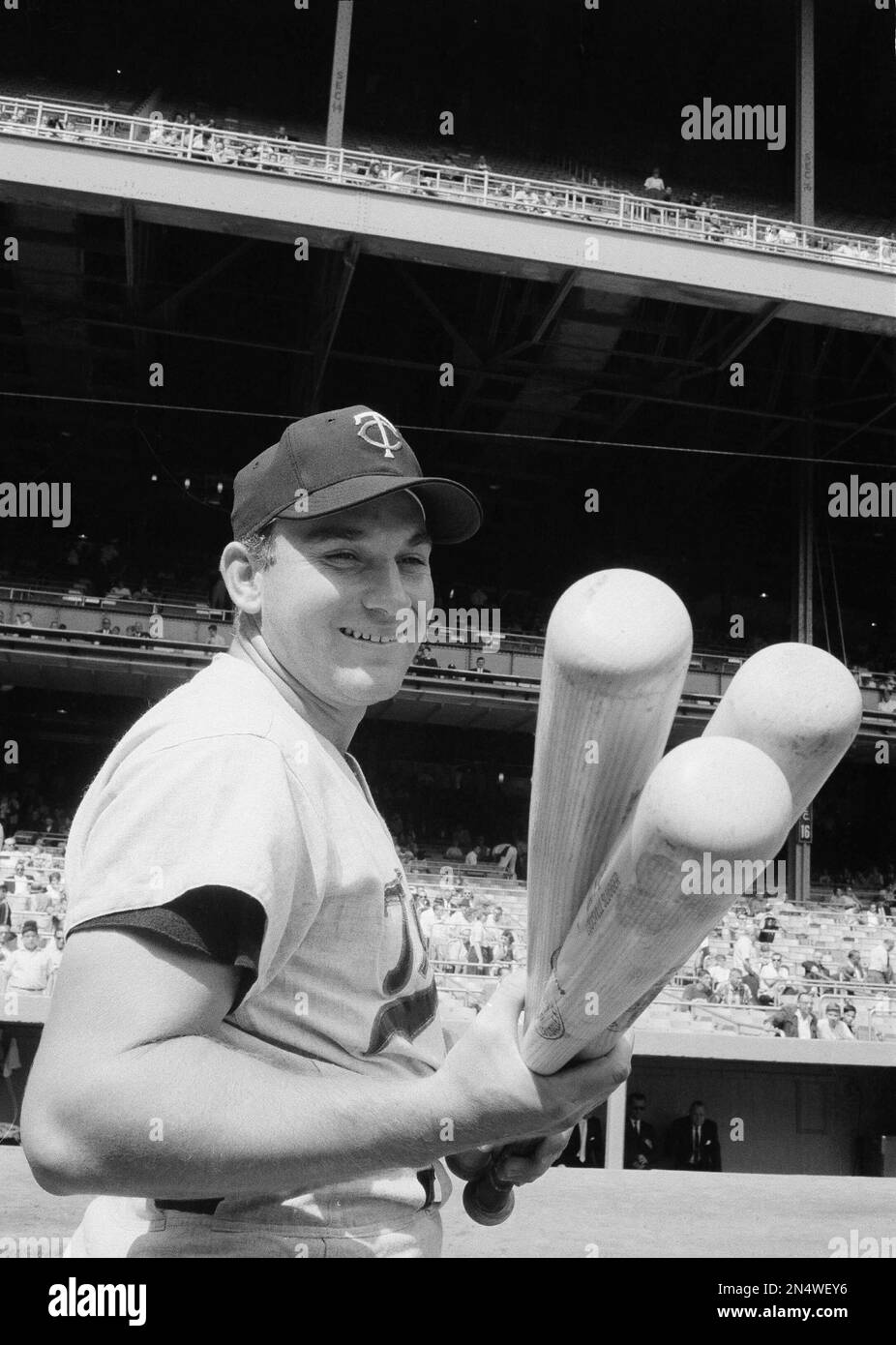 Harmon Killebrew of the Minnesota Twins poses at New York's Yankee ...