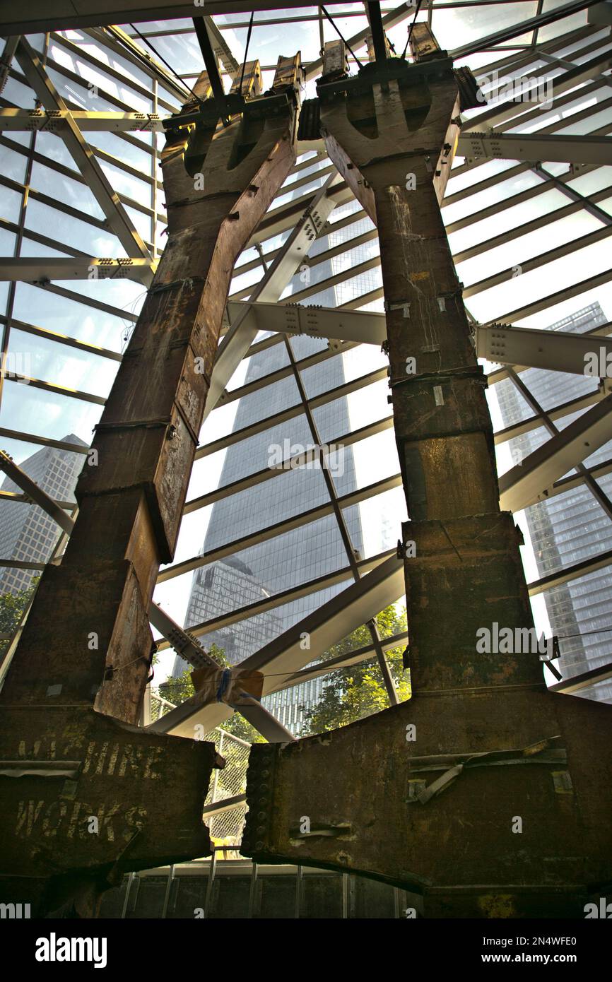 FILE - This June 27, 2013 file photo shows perimeter box columns from ...