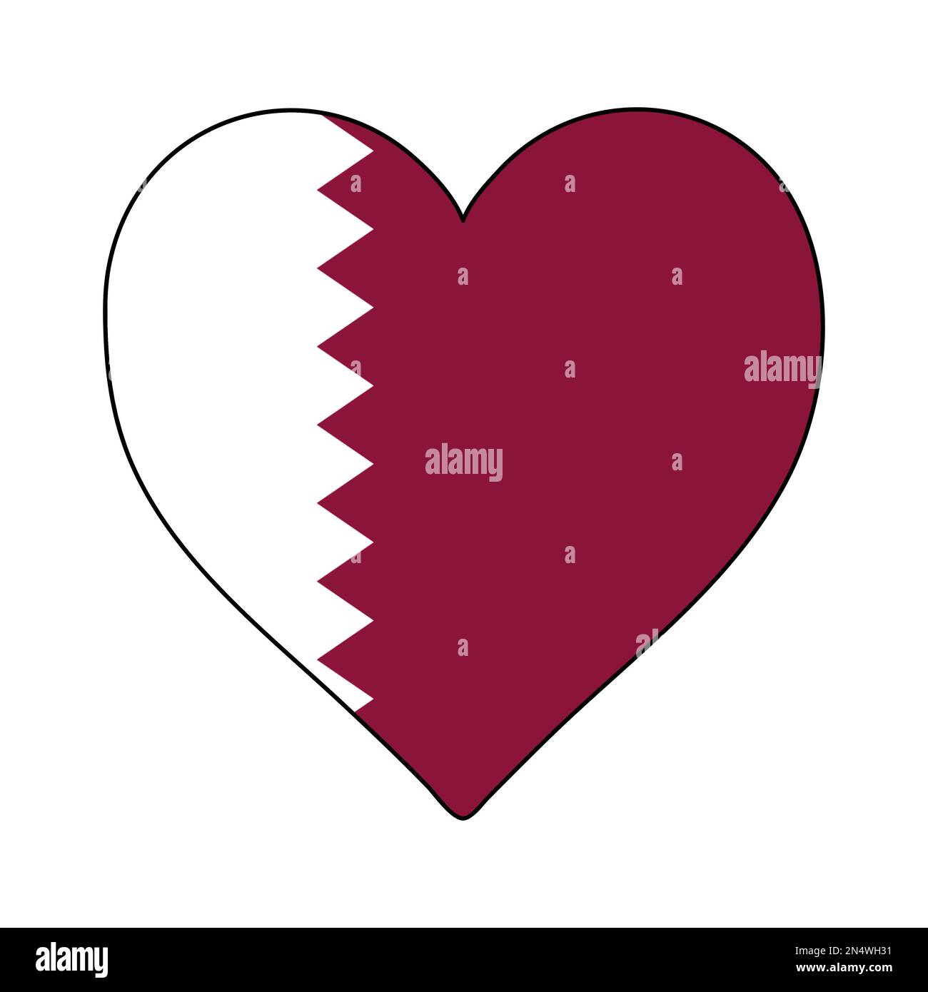 Qatar Heart Shape Flag. Love Qatar. Visit Qatar. Middle East. Western ...