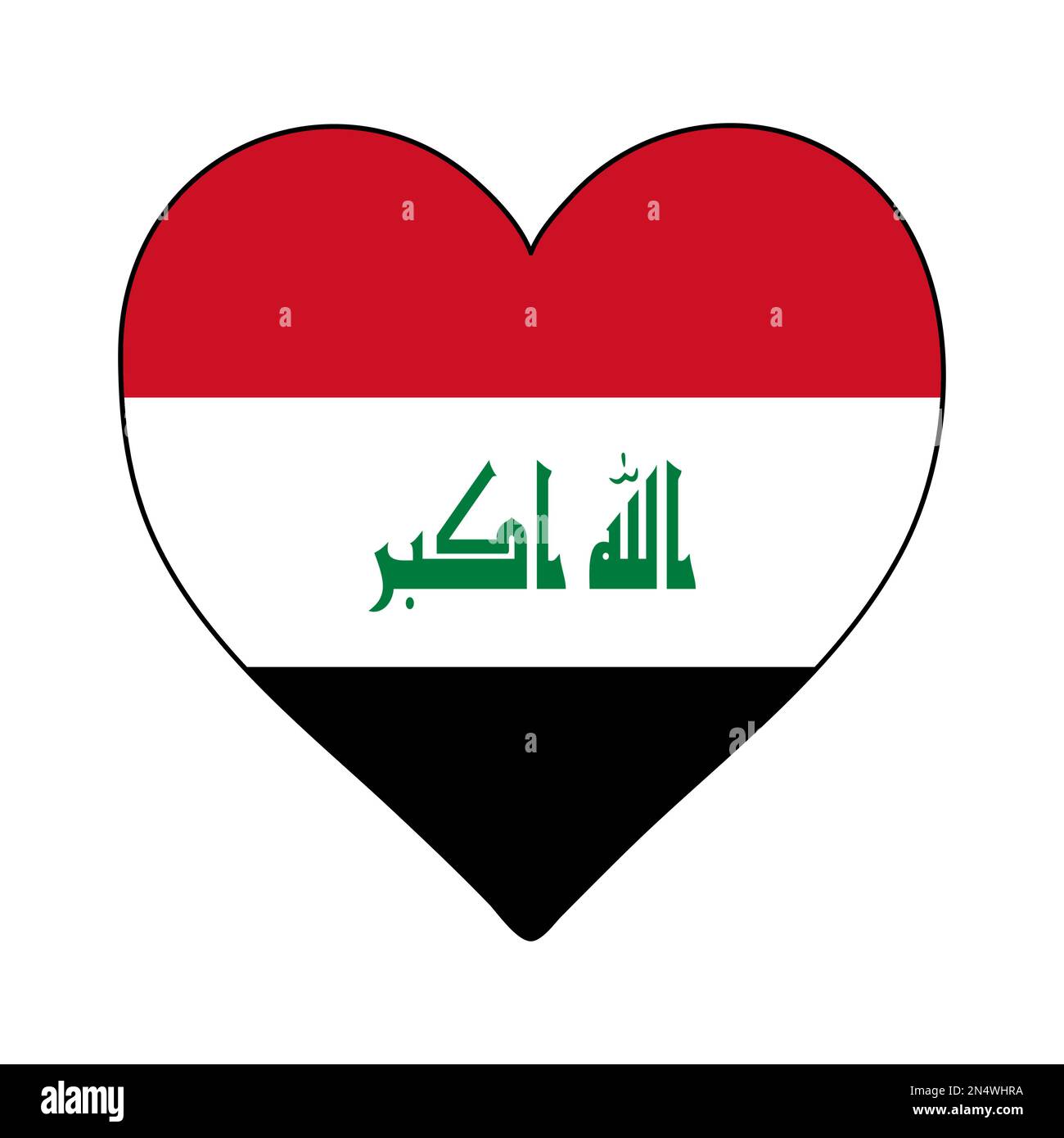 Iraq Heart Shape Flag. Love Iraq. Visit Iraq. Middle East. Western Asia ...