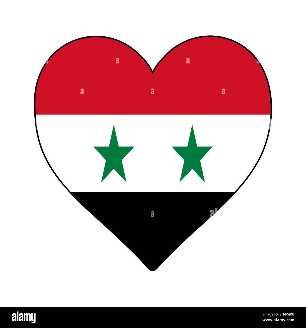 Syria Heart Shape Flag. Love Syria. Visit Syria. Middle East. Western ...