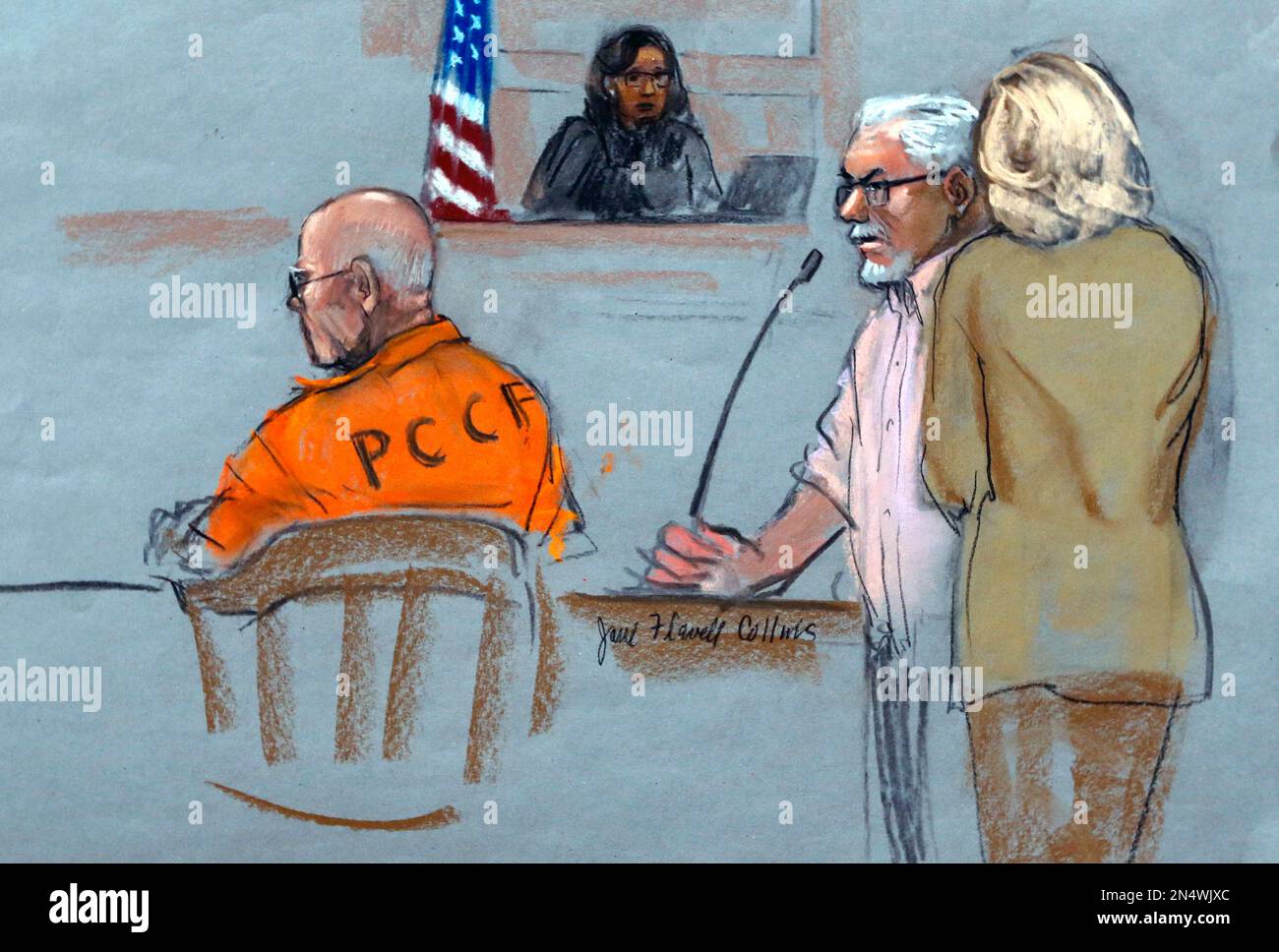 In this courtroom sketch, Steven Davis, second right, brother of slain ...
