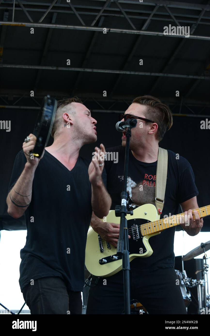 Gabe Simon with Kopecky Family Band performing at the Shaky Knees Music ...